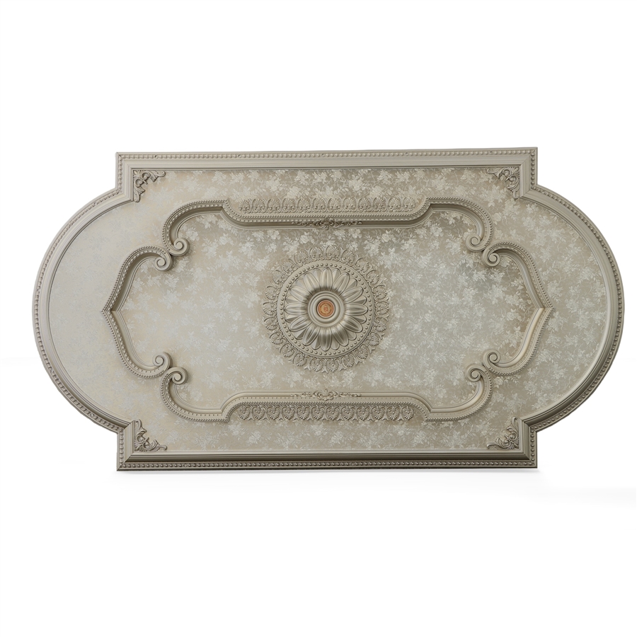 Rectangular Chandelier Ceiling Medallion in Champagne Silver Finish by ...